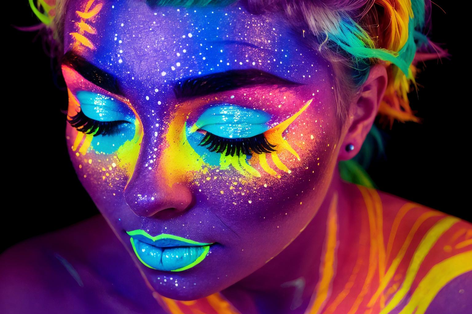Ai Art Lora Model Blacklight Uv Sd 15 Art Style Lora Pixai