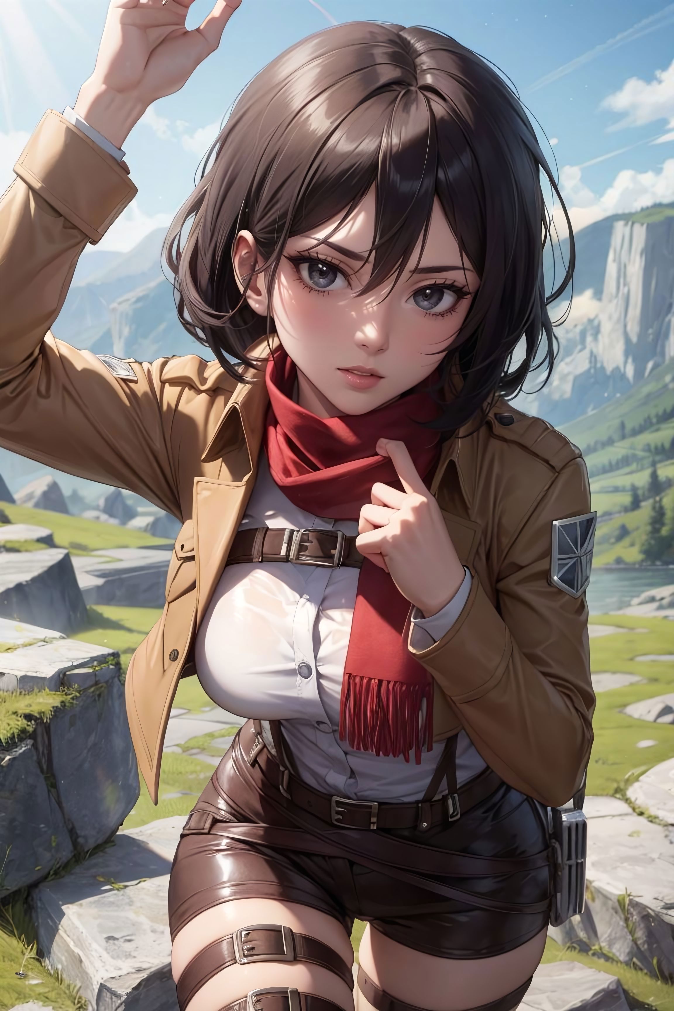 Ai Art Lora Model Mikasa Ackerman Attack On Titan Pixai