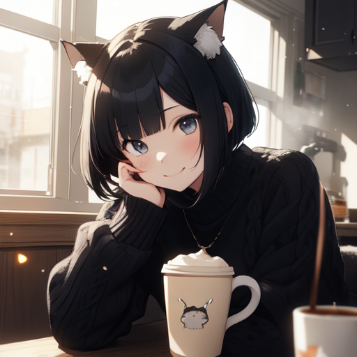 Ai Art Model Black Cat Girl Pixai