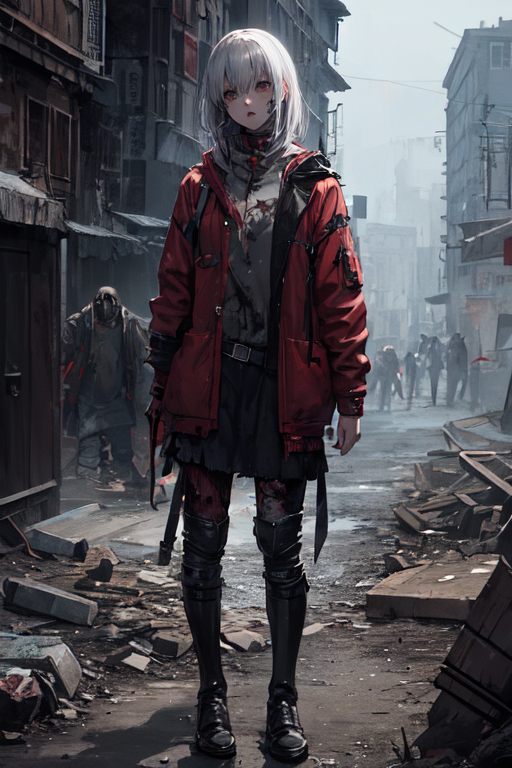 Ai Art Zombie Girl 🧟‍♀️ By Walkerzap Pixai
