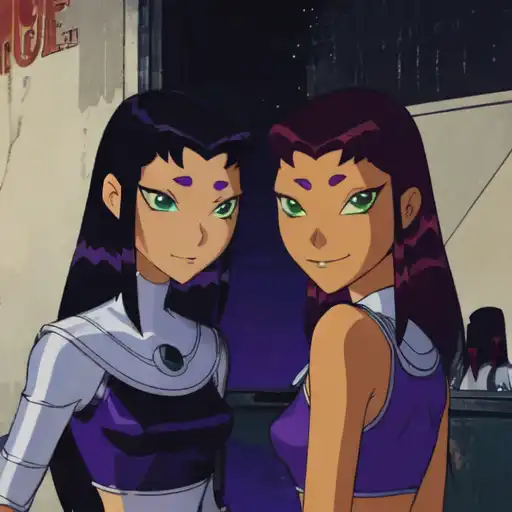 Ai Art Starfire And Blackfire By Potato Pixai