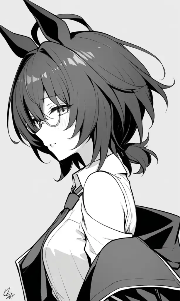 AI Art: Agnes Tachyon's Monochrome, Horse Ear-Inspired Outfit by ... AI Art: Agnes Tachyon's Monochrome, Horse Ear-Inspired Outfit by ...