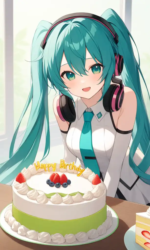 Ai Art ミクの日 バナナフィッシュの素敵な誕生日ケーキ By 賢い橙猿さん Pixai