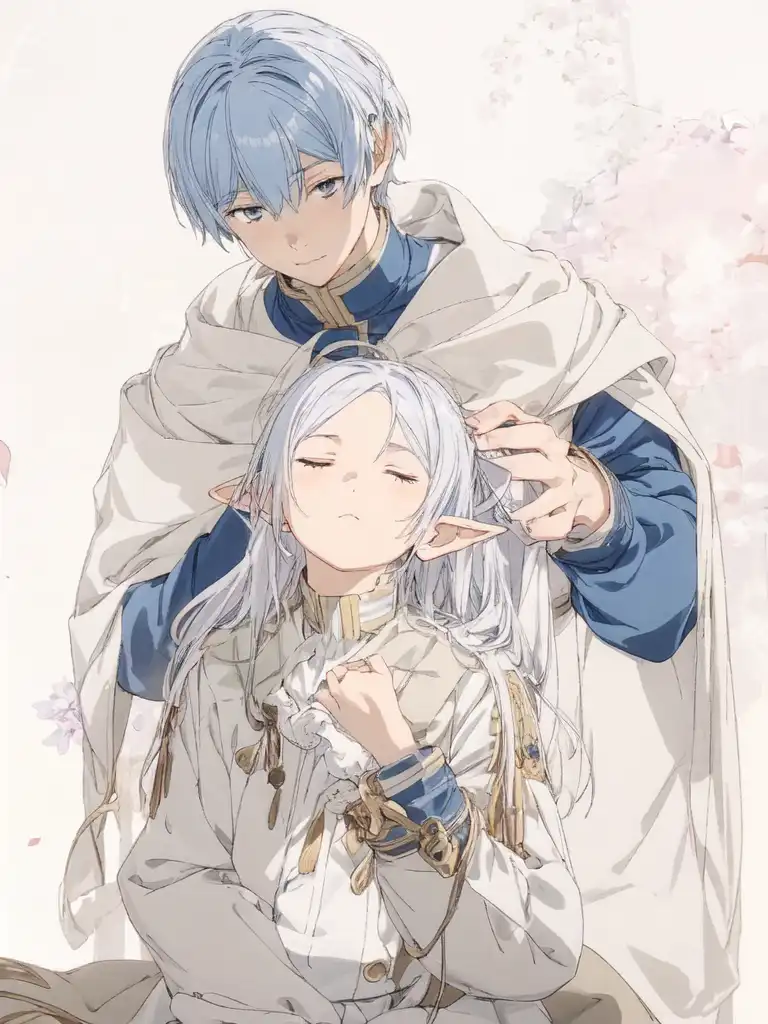 Ai Art Cute Himmel And Frieren Comb By Mokonai Pixai