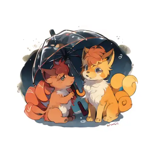 Ai Art Vulpix By Team Yell Grunt Pixai